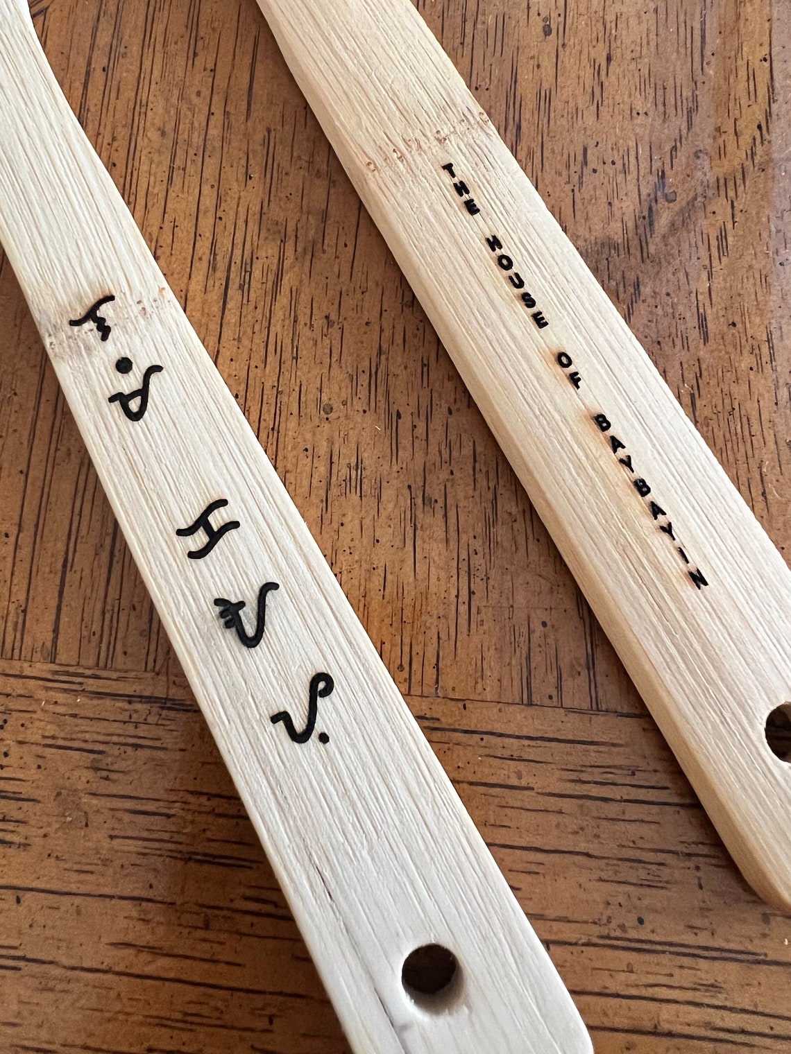 Baybayin Filipino Sulat Bamboo Cooking Utensils Set - “very Delicious ...