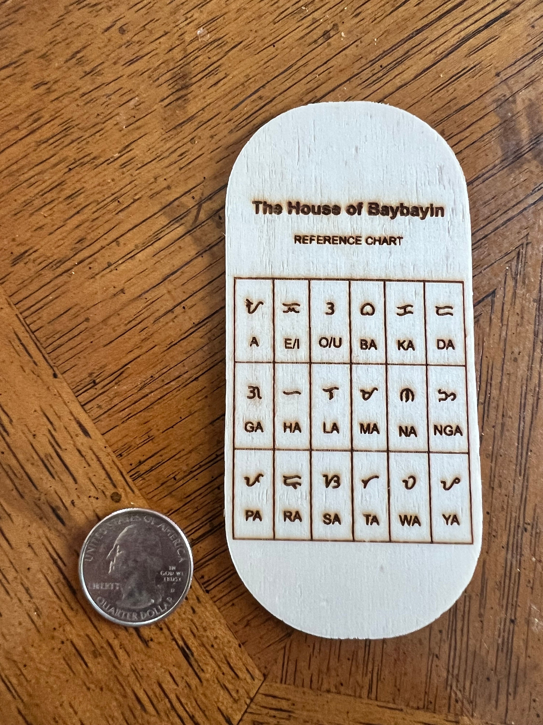 Baybayin Filipino Sulat Wood Reference Map Bookmark - Etsy