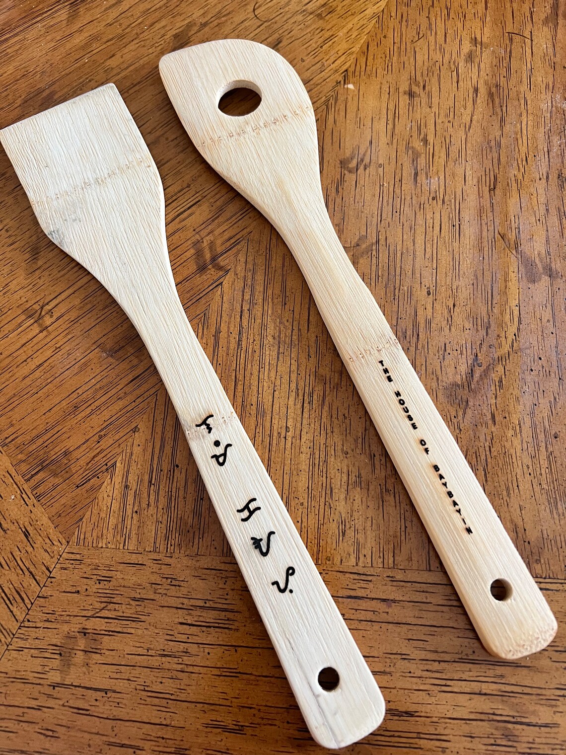 Baybayin Filipino Sulat Bamboo Cooking Utensils Set - “very Delicious ...