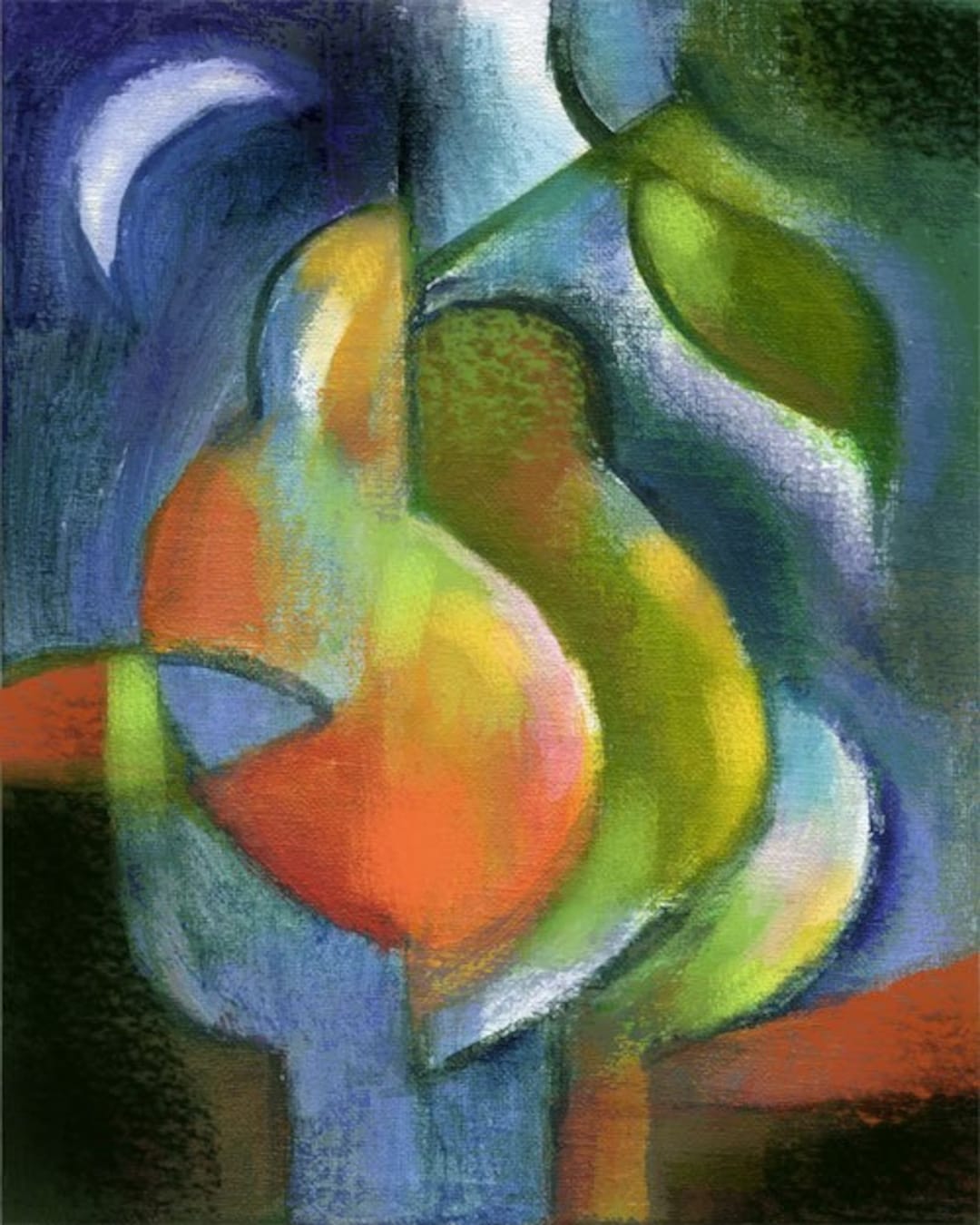 Cubist Pear Print - Etsy