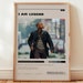 I Am Legend Poster, Francis Lawrence Wall Art, Minimalist Wall Decor ...