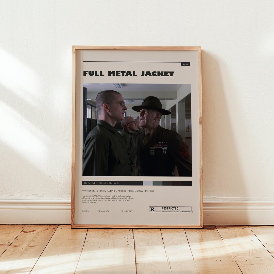 Full Metal Jacket Poster, Matthew Modine Wall Art, Minimalist Wall ...