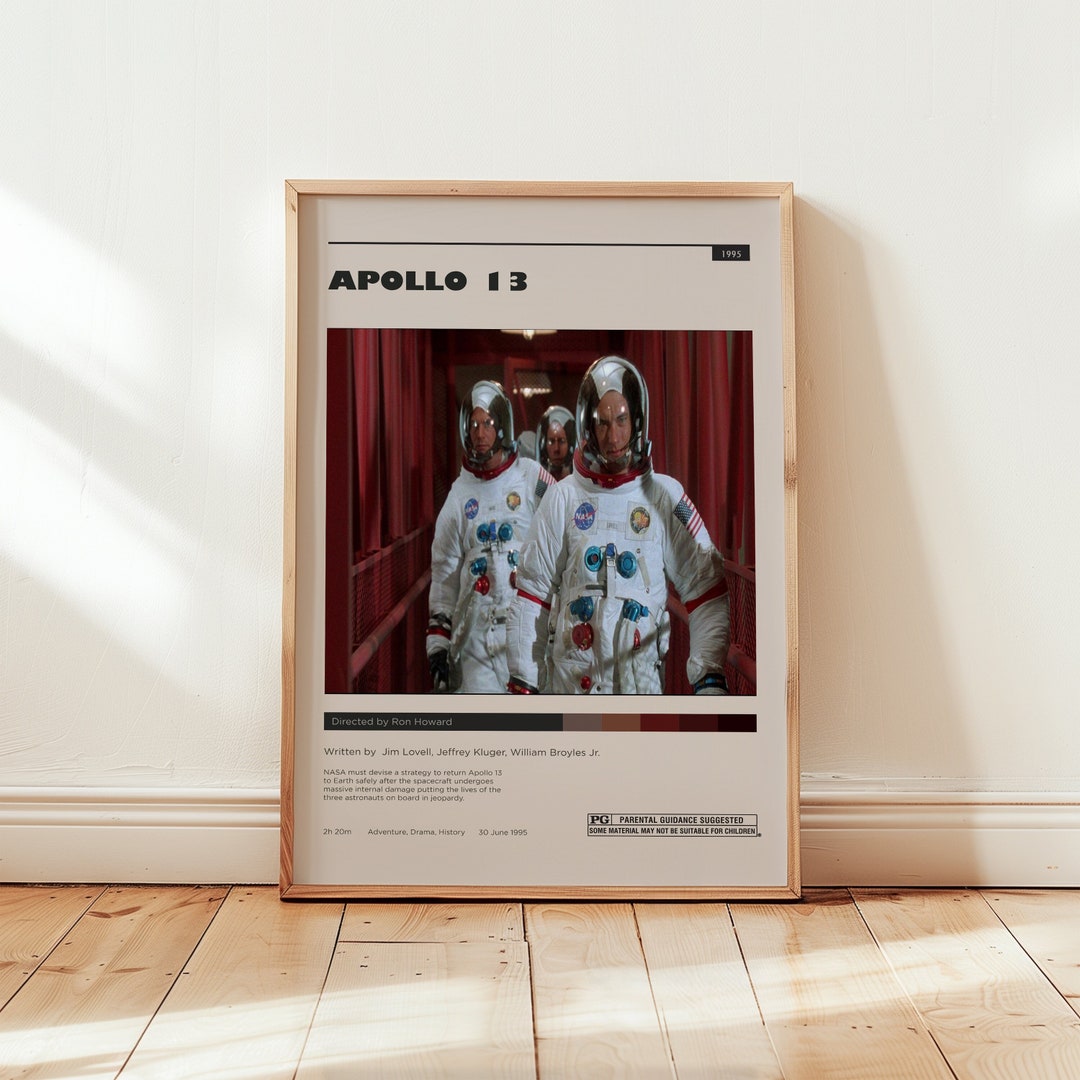 Apollo 13 Poster, Tom Hanks Wall Art, Minimalist Wall Decor, Space ...