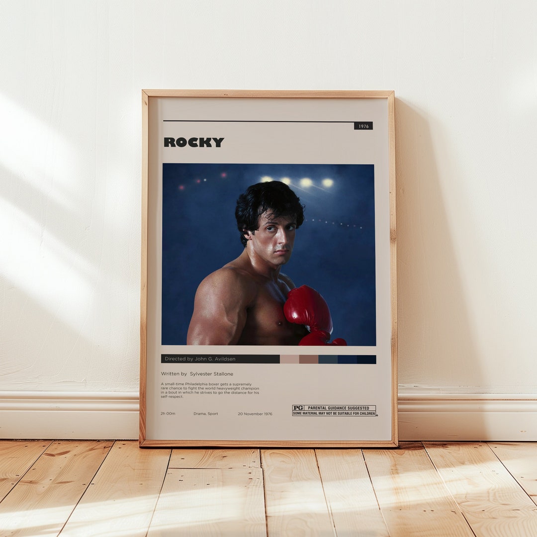 Rocky Poster, Sylvester Stallone Wall Art, Minimalist Wall Decor ...