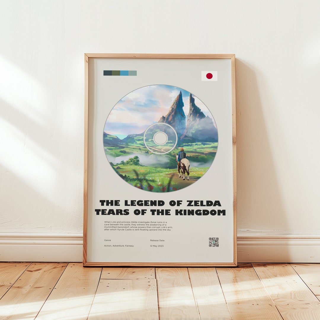The Legend of Zelda Poster, Tears of the Kingdom Wall Art, Minimalist ...