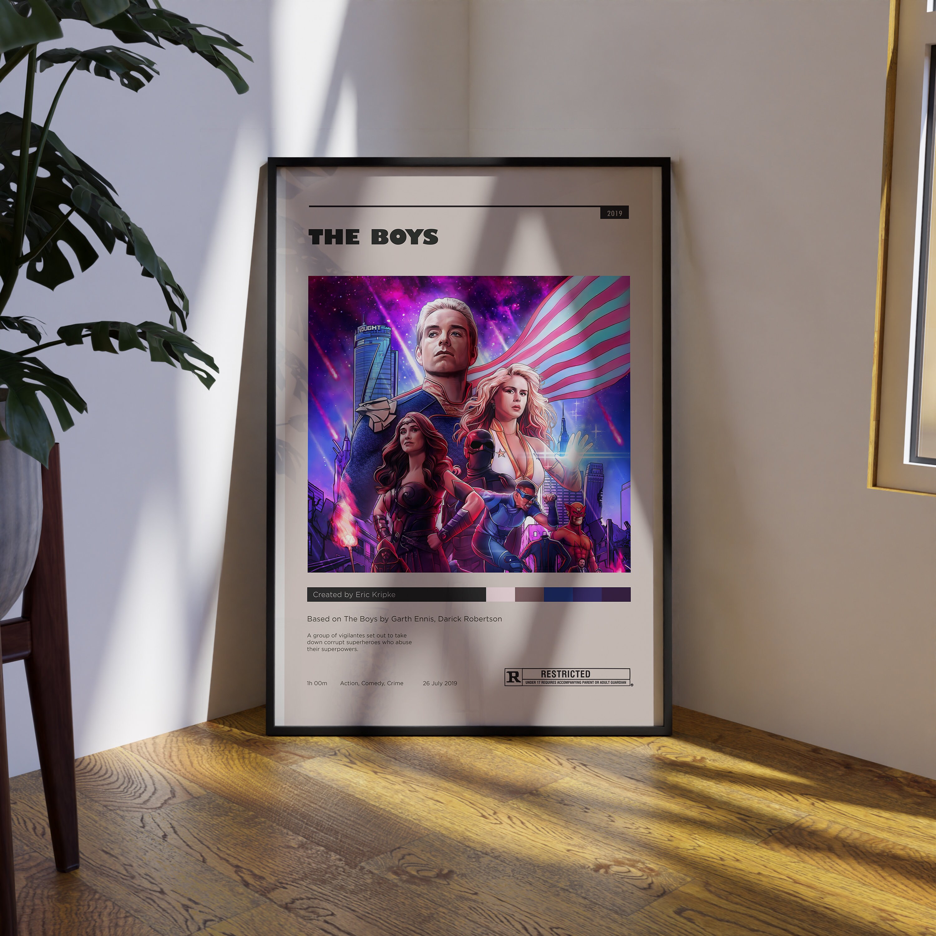 The Boys Poster, Homelander Wall Art, Minimalist Wall Decor, Superhero ...