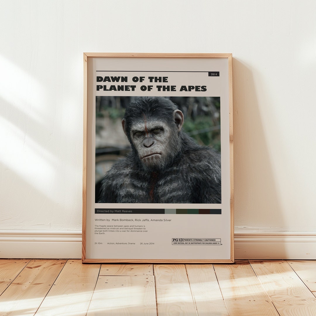 Planet of the Apes Poster, Andy Serkis Wall Art, Minimalist Wall Decor ...