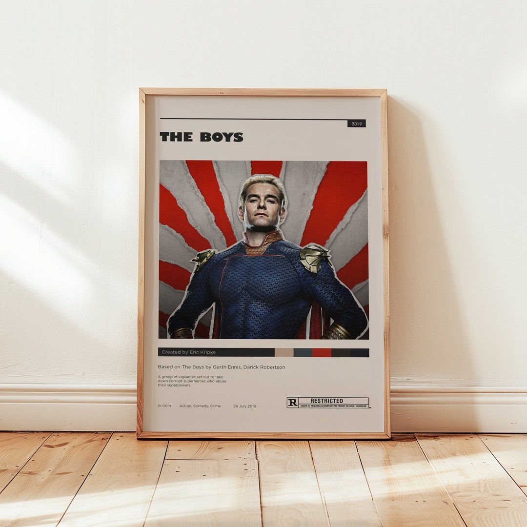 The Boys Poster, Homelander Wall Art, Minimalist Wall Decor, Mid ...