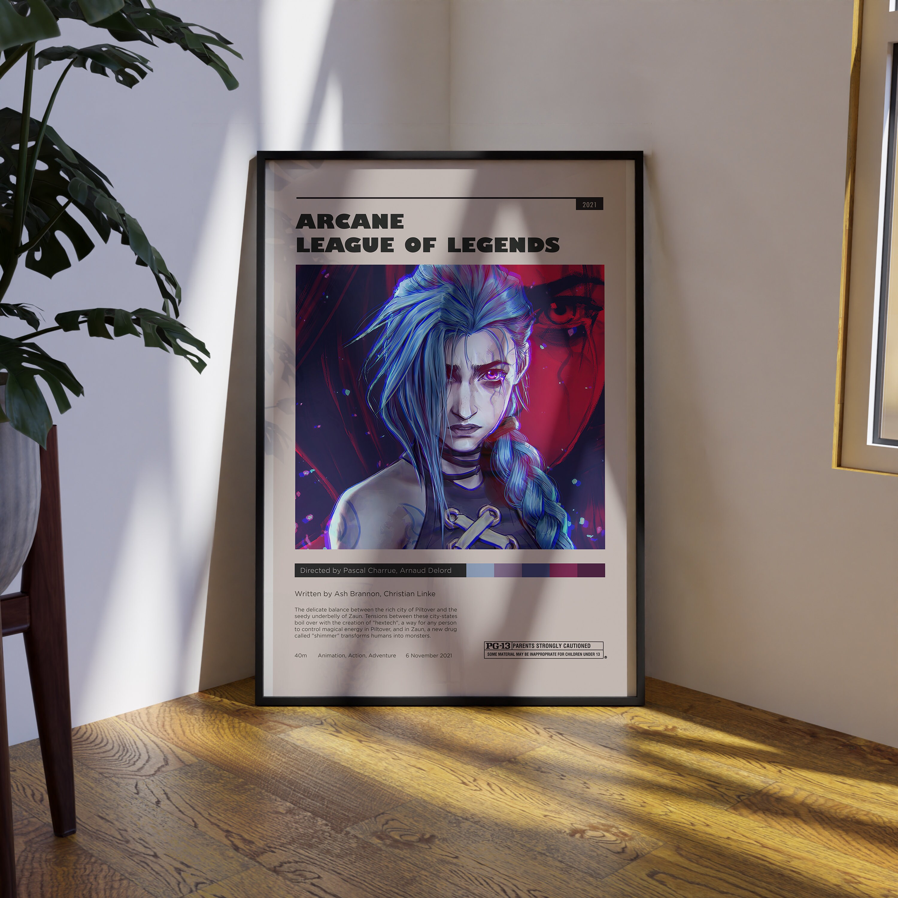 Arcane Poster, Jinx Wall Art, Minimalist Wall Decor, Mid Century Design ...