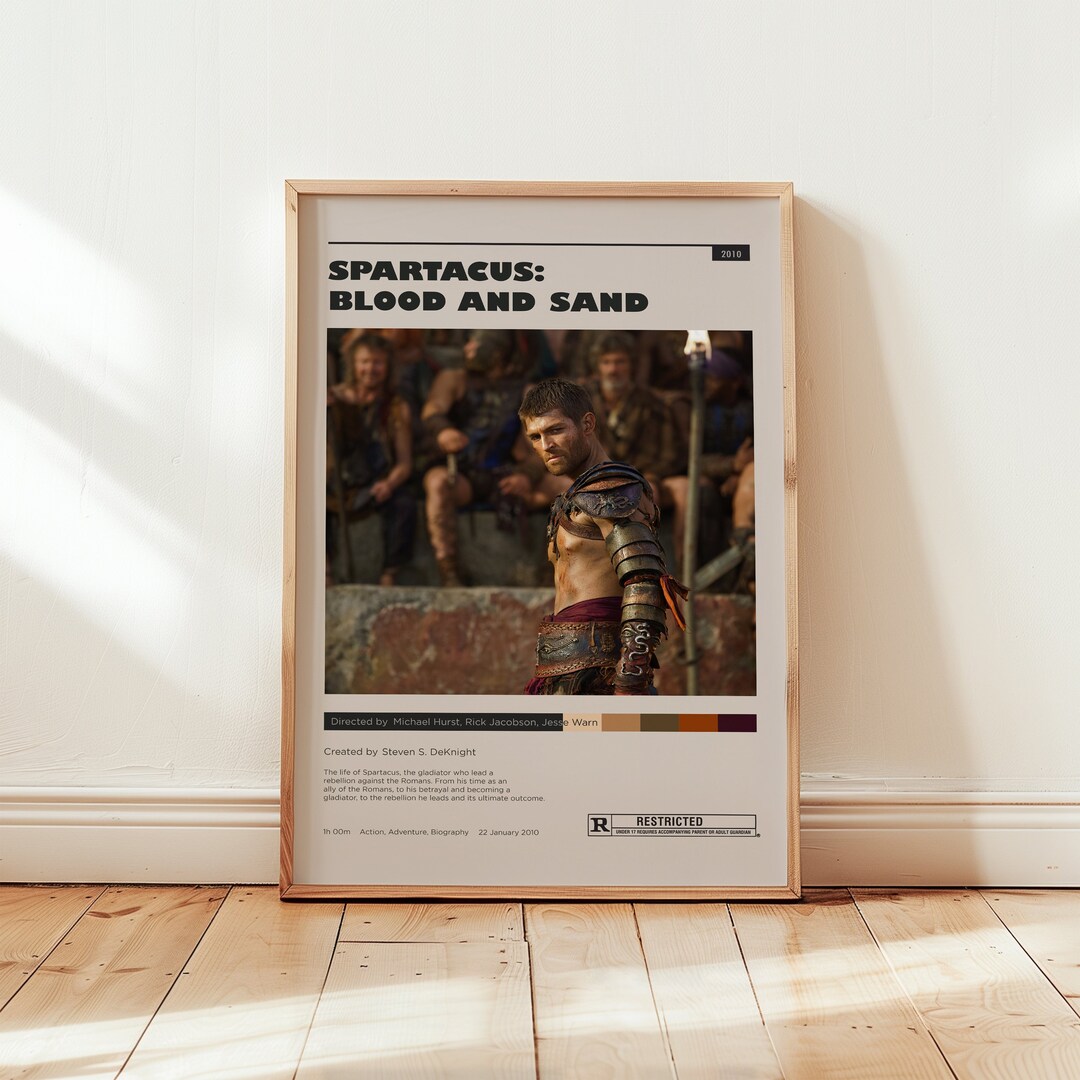 Spartacus Blood and Sand Poster, Liam Mcintyre Wall Art, Minimalist ...