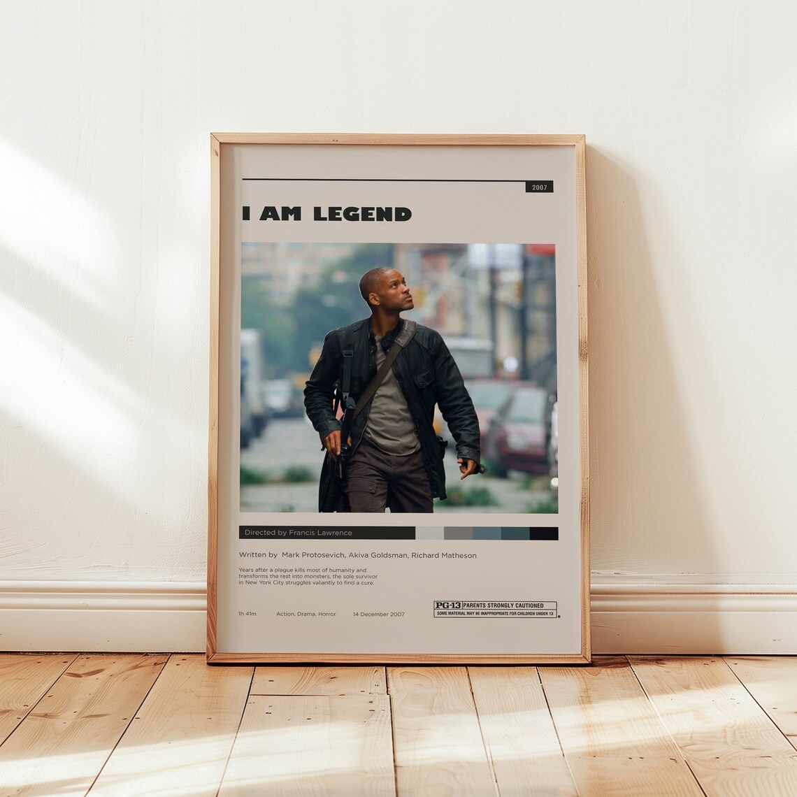 I Am Legend Poster, Francis Lawrence Wall Art, Minimalist Wall Decor ...