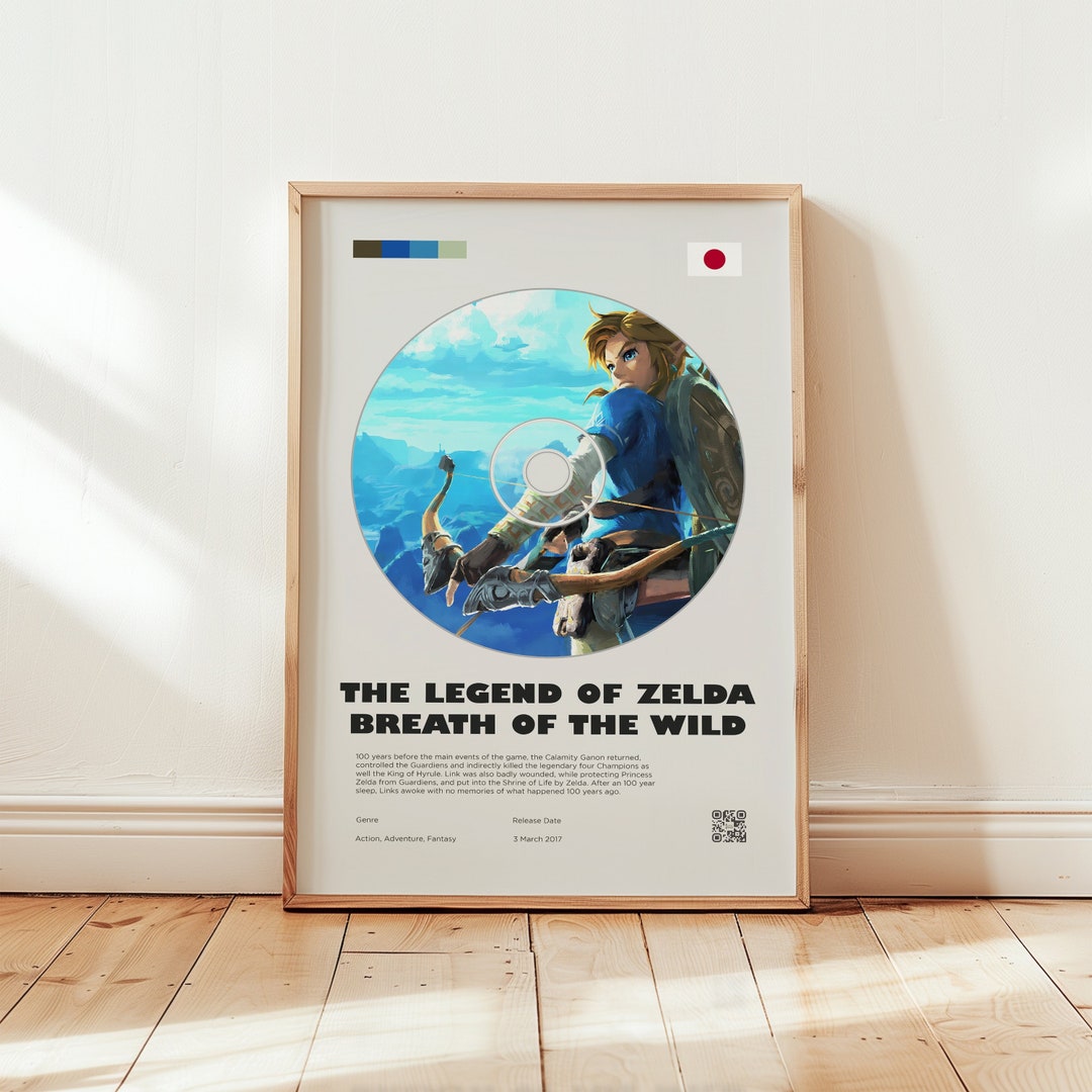 The Legend of Zelda Poster, Breath of the Wild Wall Art, Minimalist ...