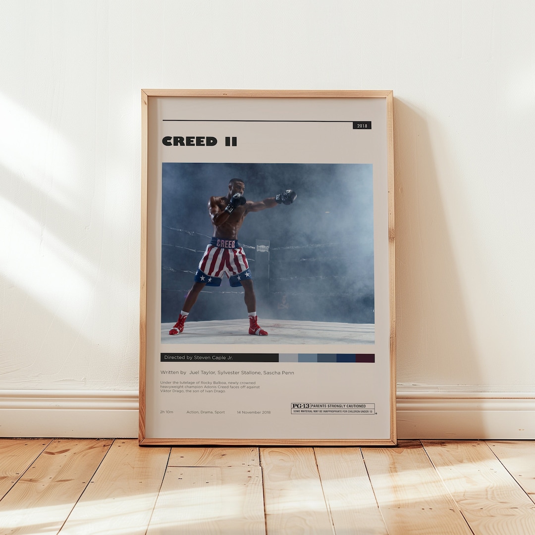 Creed II Poster, Adonis Creed Wall Art, Minimalist Wall Decor ...