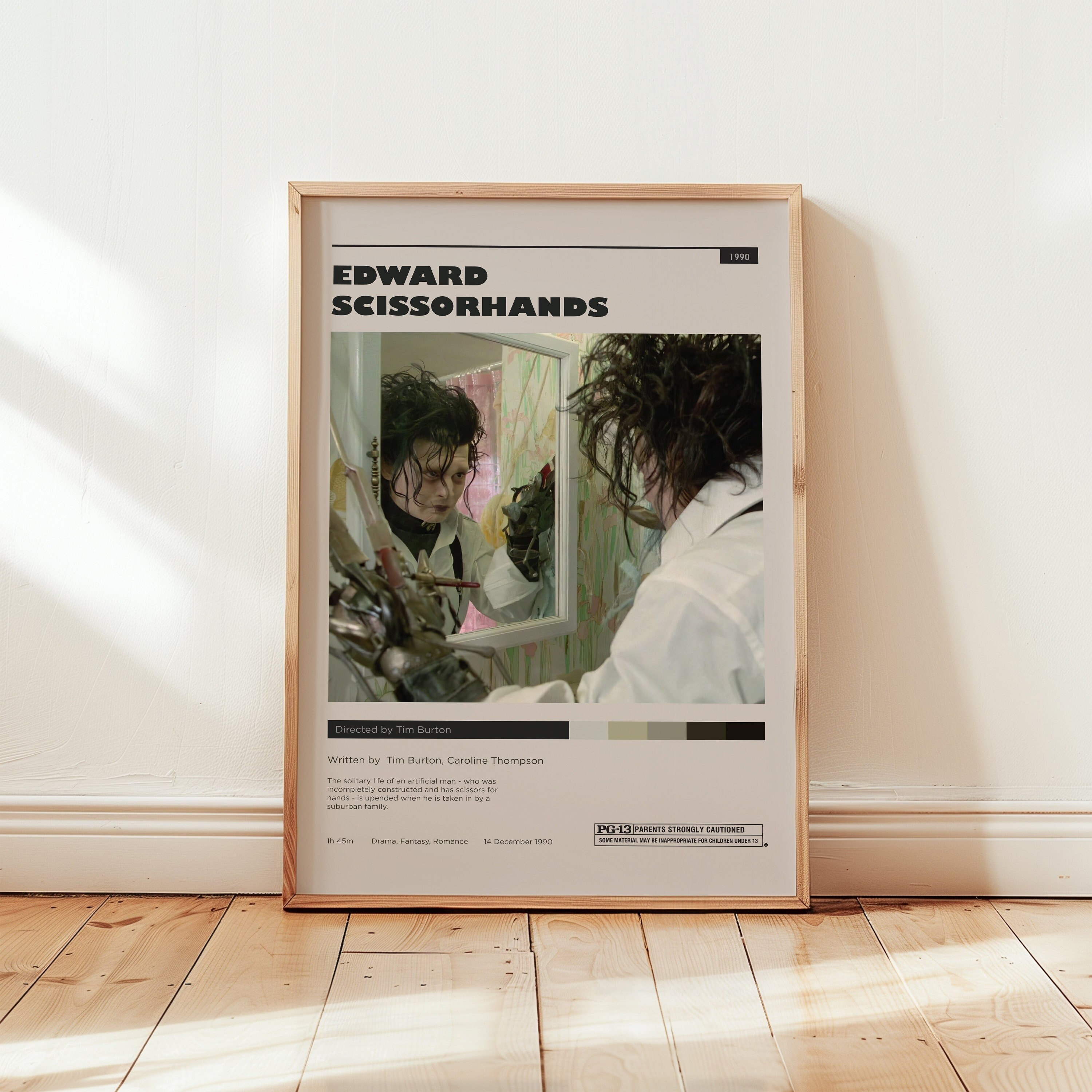 Edward Scissorhands Poster, Tim Burton Wall Art, Minimalist Wall Decor ...