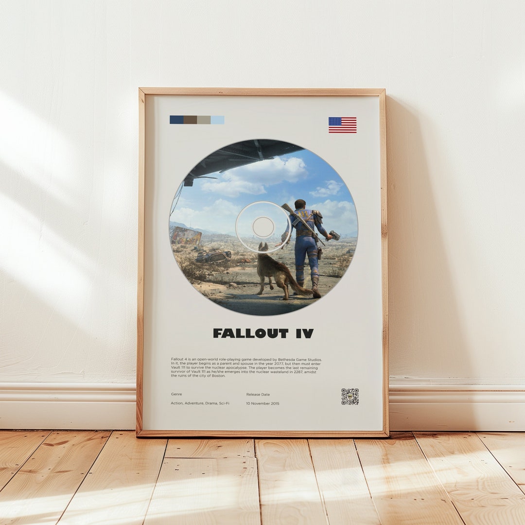 Fallout 4 Poster, Video Game Wall Art, Minimalist Wall Decor, Digital ...