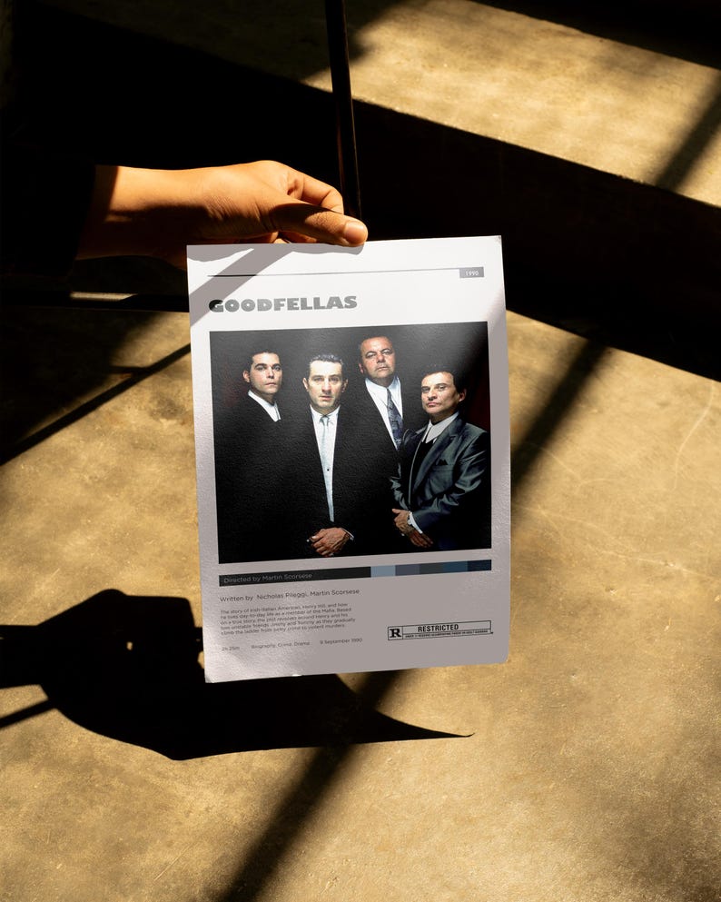 Goodfellas 1990 Movie Poster - Classic Mafia Film Art Print, Vintage ...