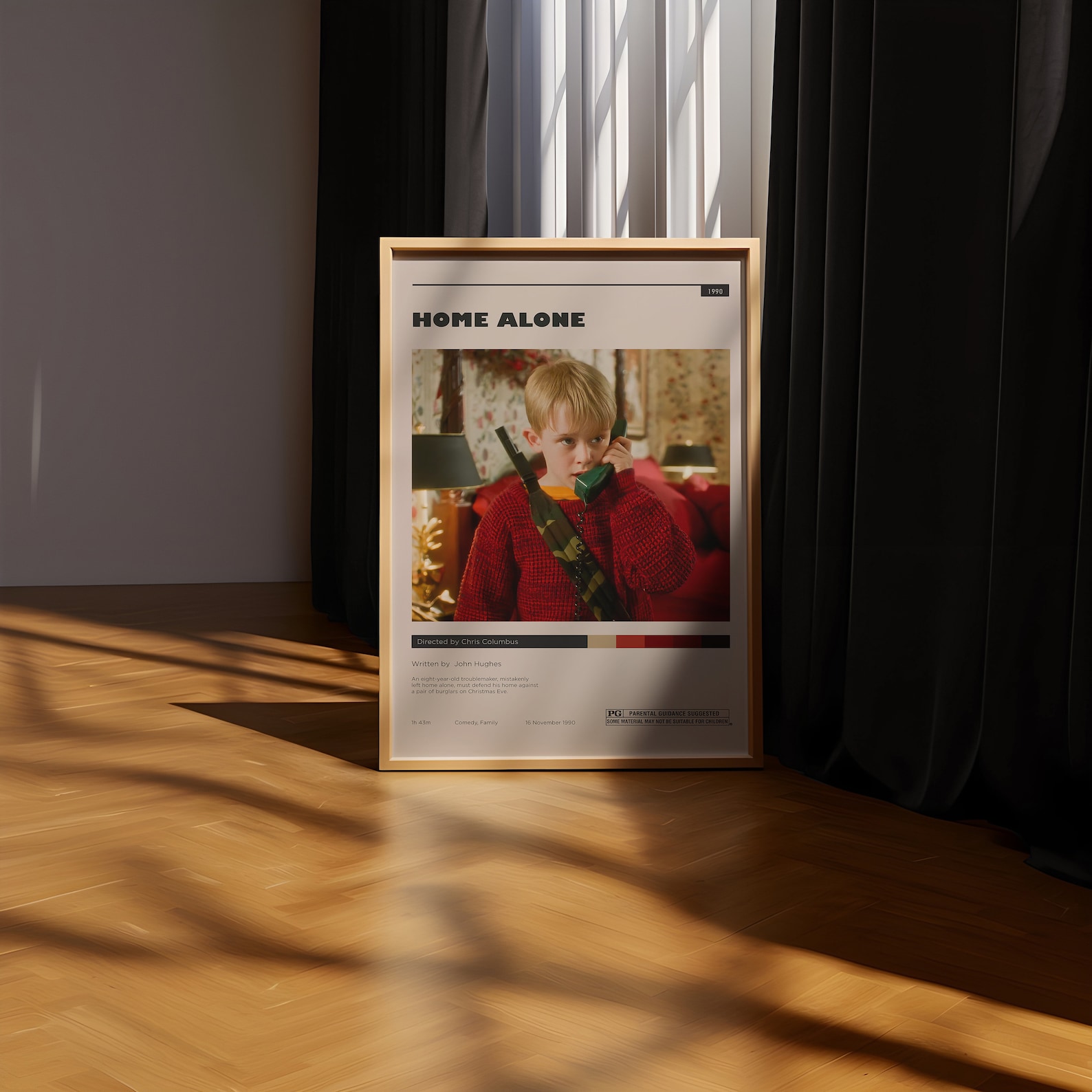 Home Alone Poster, Macaulay Culkin Wall Art, Minimalist Wall Decor ...
