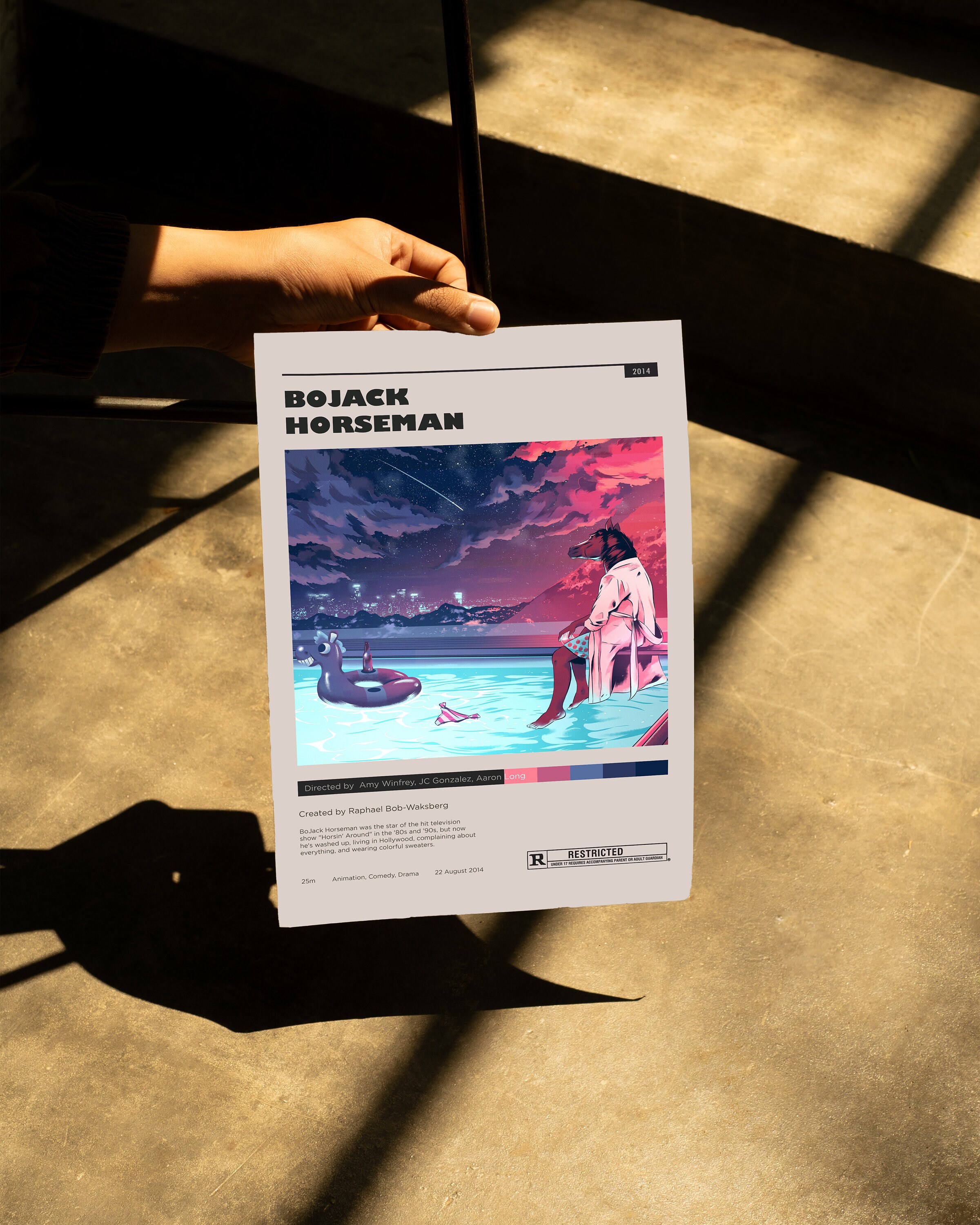 Bojack Horseman Poster, Will Arnet Wall Art, Minimalist Wall Decor, Cartoon Print, Tv Series ...