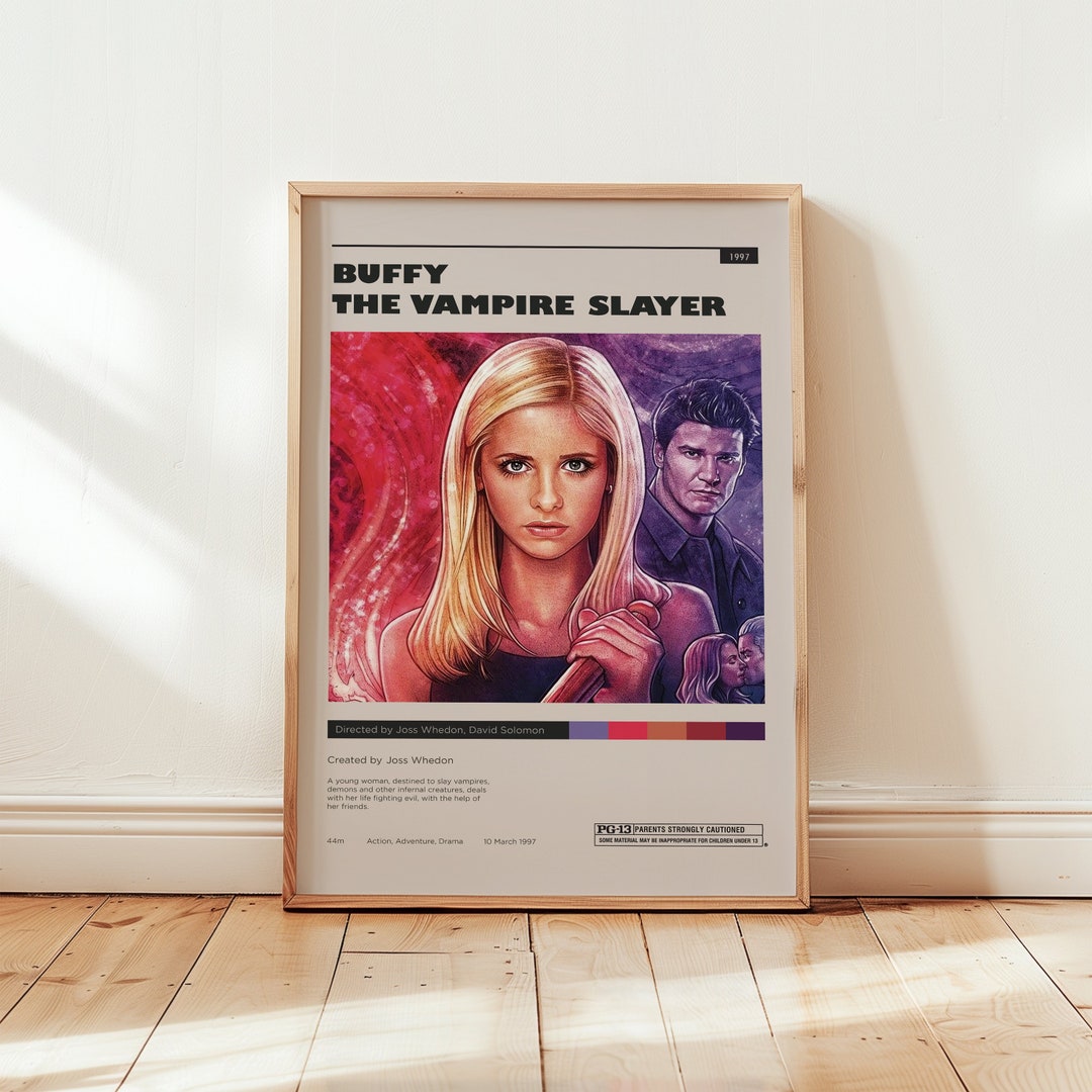 Buffy the Vampire Slayer Poster, Buffy Summers Wall Art, Minimalist ...