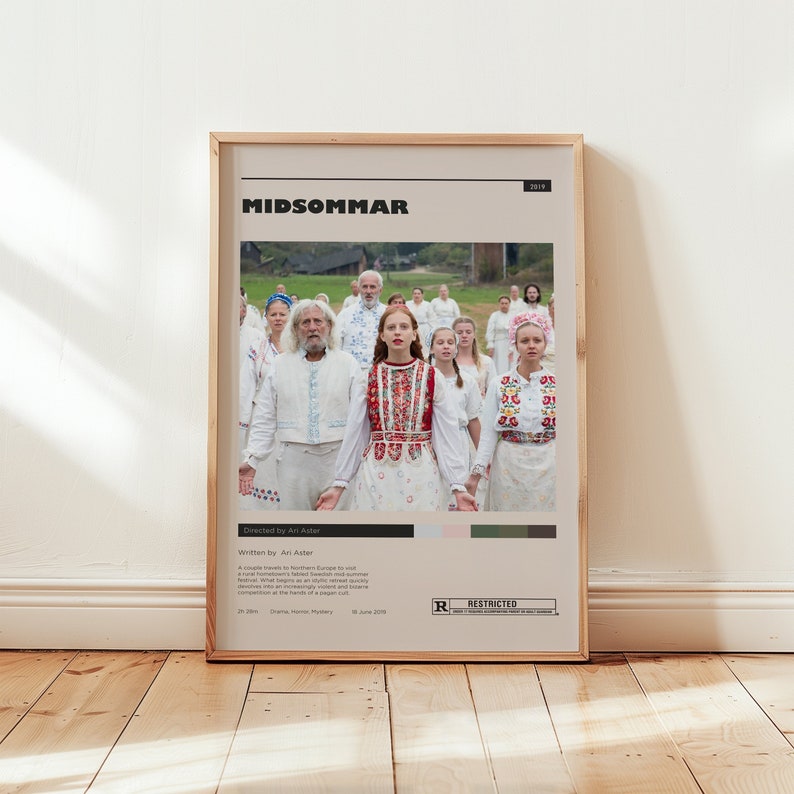 Midsommar Poster, Florence Pugh Wall Art, Minimalist Wall Decor ...