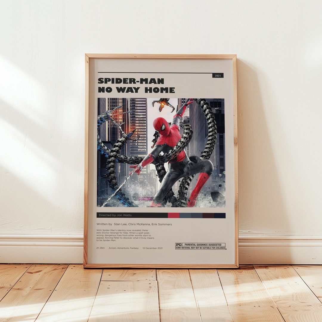 Spider-man No Way Home Poster, Tom Holland Wall Art, Minimalist Wall ...