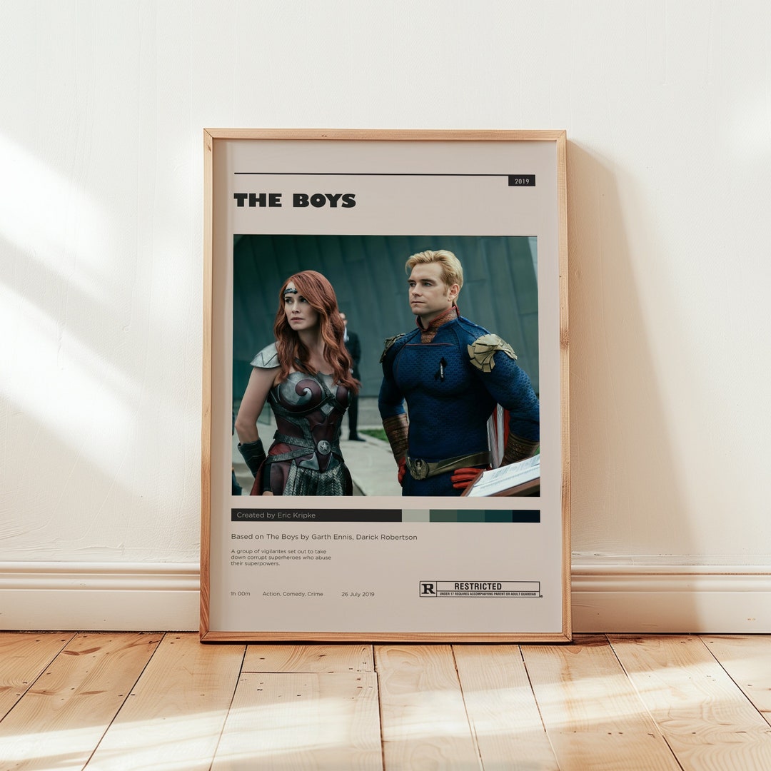 The Boys Poster, Homelander Wall Art, Minimalist Wall Decor, Mid ...