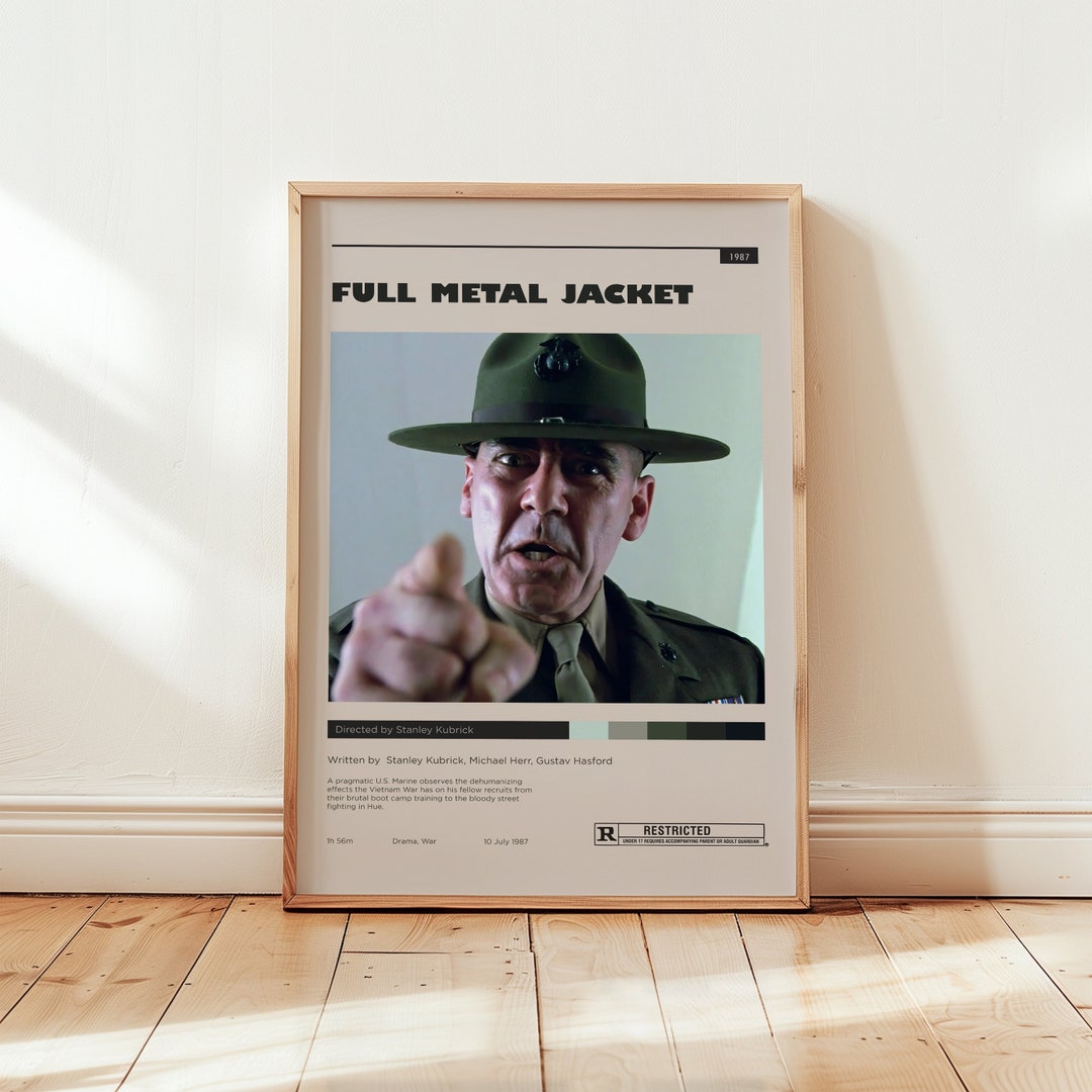 Full Metal Jacket Poster, Vincent D'onofrio Wall Art, Minimalist Wall ...