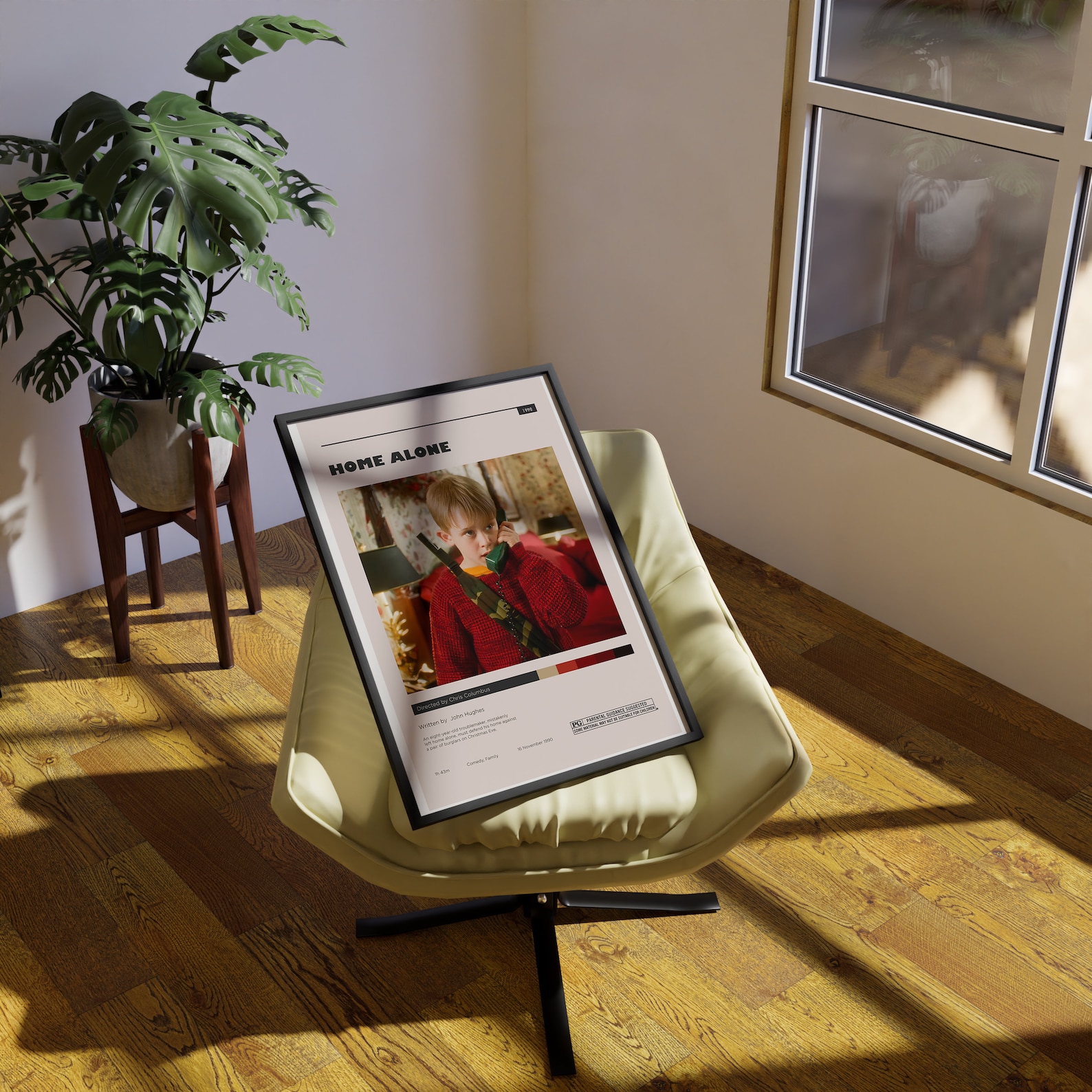 Home Alone Poster, Macaulay Culkin Wall Art, Minimalist Wall Decor ...