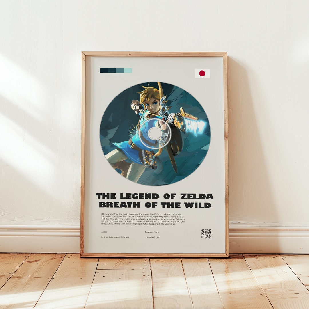 The Legend of Zelda Poster, Breath of the Wild Wall Art, Minimalist ...
