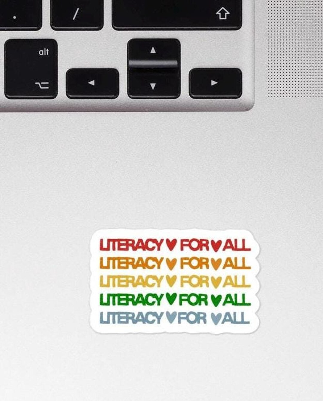 Literacy for All Rainbow Text Decal, Vinyl Education Sticker - Etsy