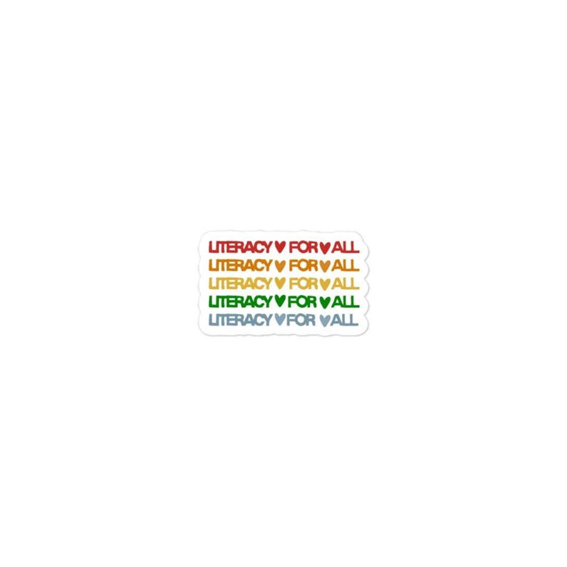 Literacy for All Rainbow Text Decal, Vinyl Education Sticker - Etsy
