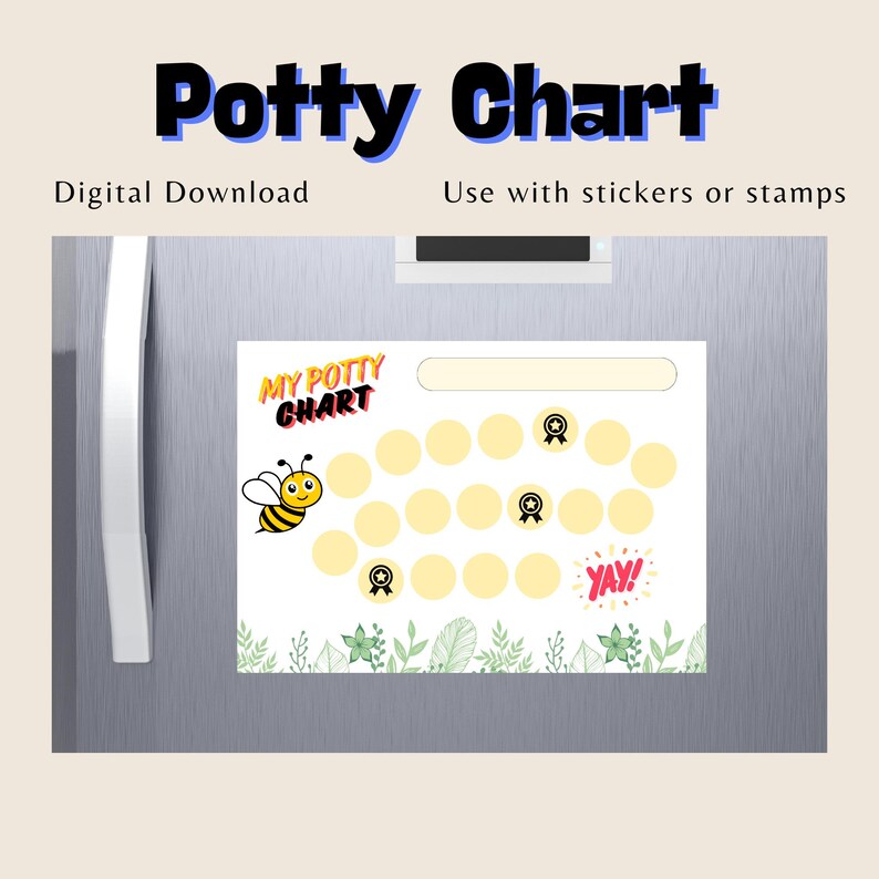 My Potty Training Chart | Digital Download | A3 - Etsy