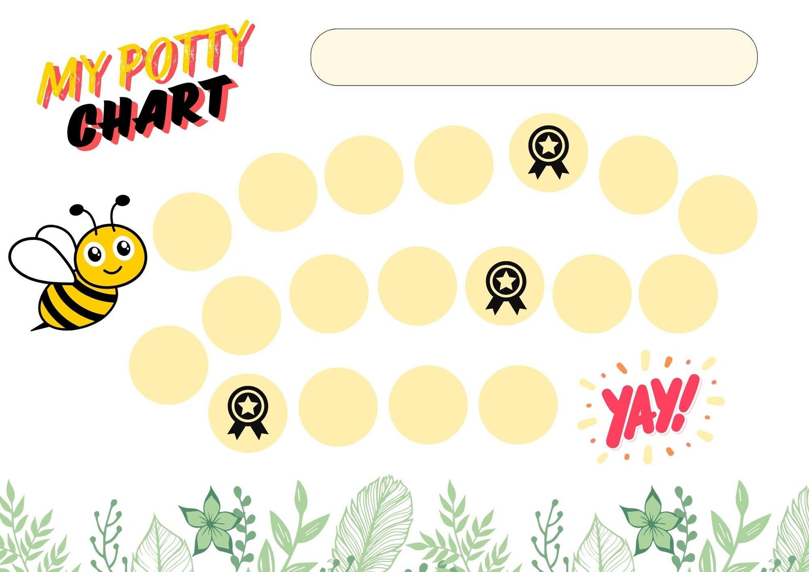 My Potty Training Chart | Digital Download | A3 - Etsy