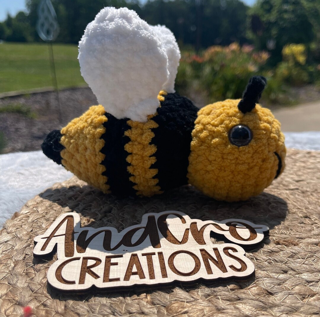 Bee Amigurumi Crochet Plush Unique Gifts Stuffed Animal Snuggle Lovey ...