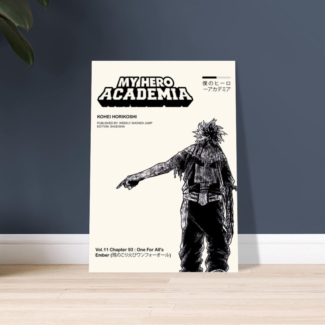 Anime/manga Poster All Might MHA Minimalist Manga Paper Poster for ...