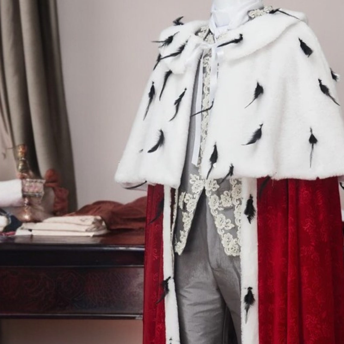 Royal King Cloak, Renaissance Cosplay Cape, Historical Prince Costume ...