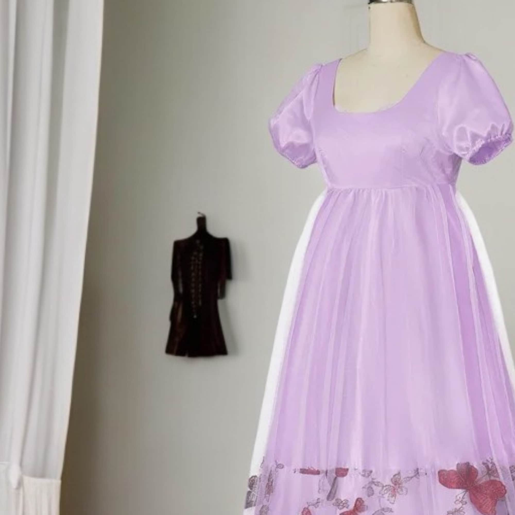 Purple Regency Dress, Embroidered Ball Gown for Adults, Womens ...