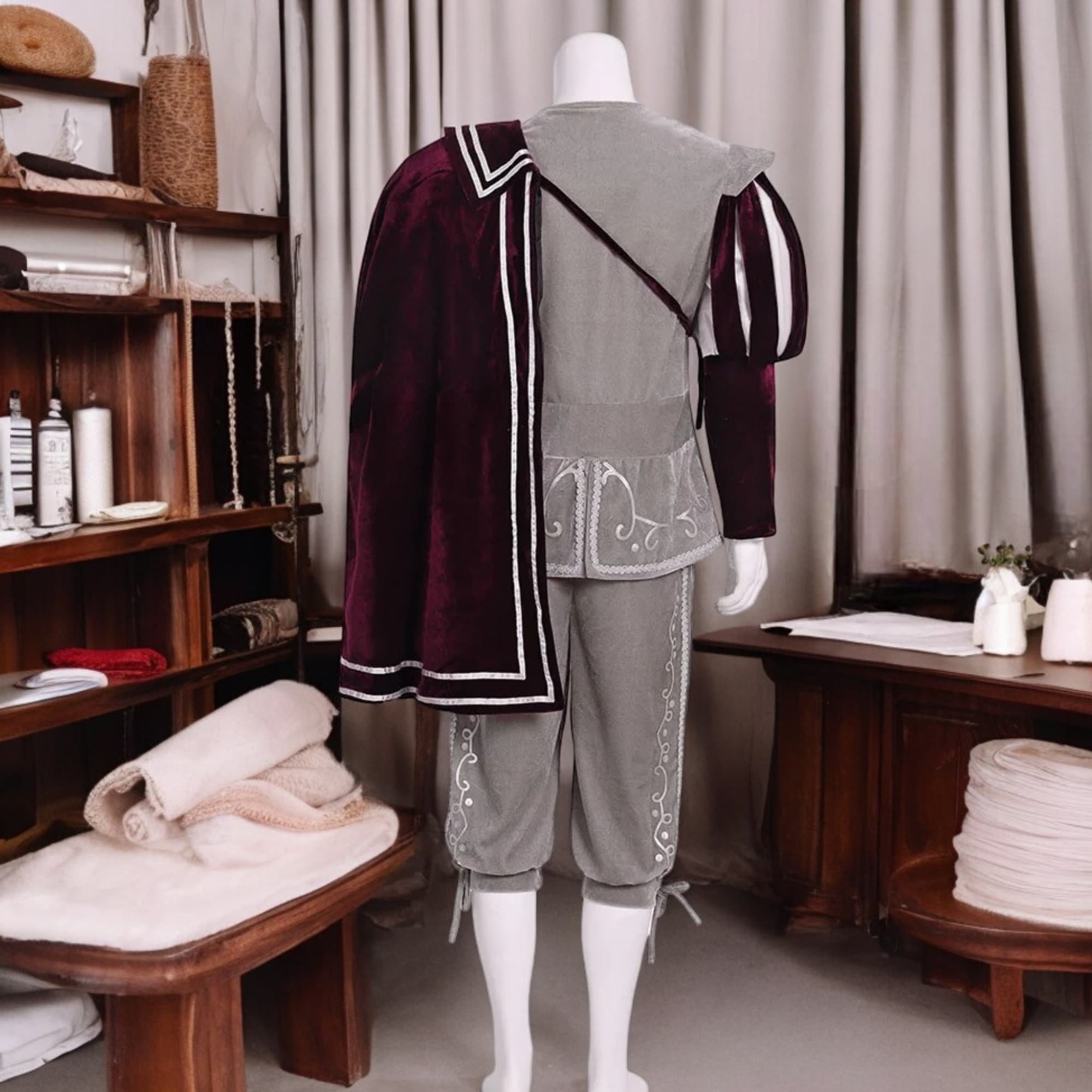 Renaissance Noble Knight Costume, Medieval Era Attire, Historical Tudor ...