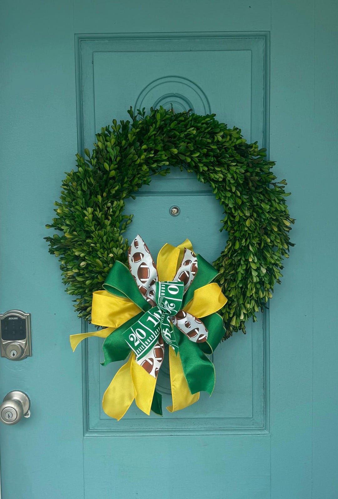 Green Bay Packers NFL Football Handmade Bow Wreath Bow, Door Hanger Bow ...