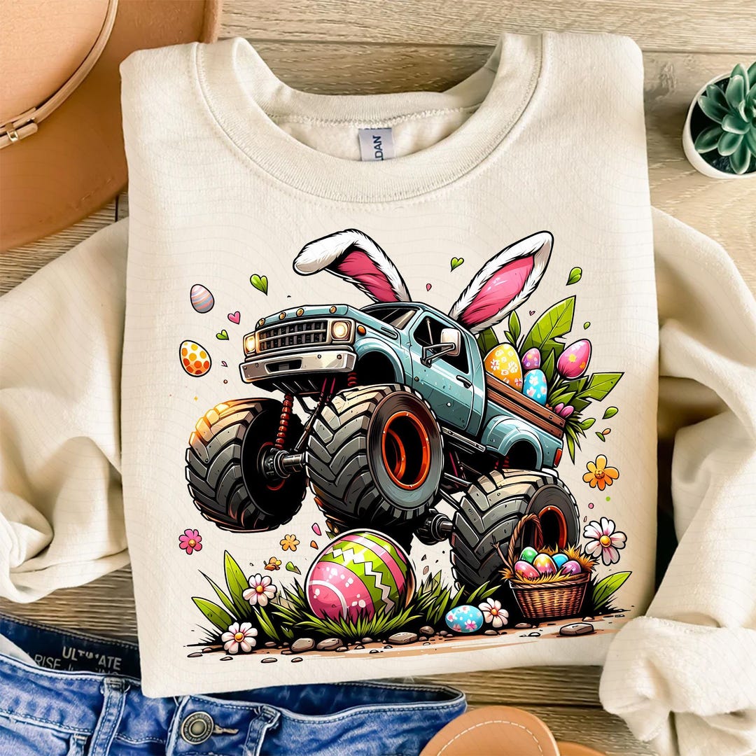 Easter Monster Truck Png, Monster Truck Easter Day Sublimation Png ...