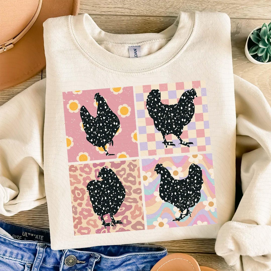 Retro Chicken Png, Boho Chicken Png, Chicken Lover Png, Farm Life PNG ...