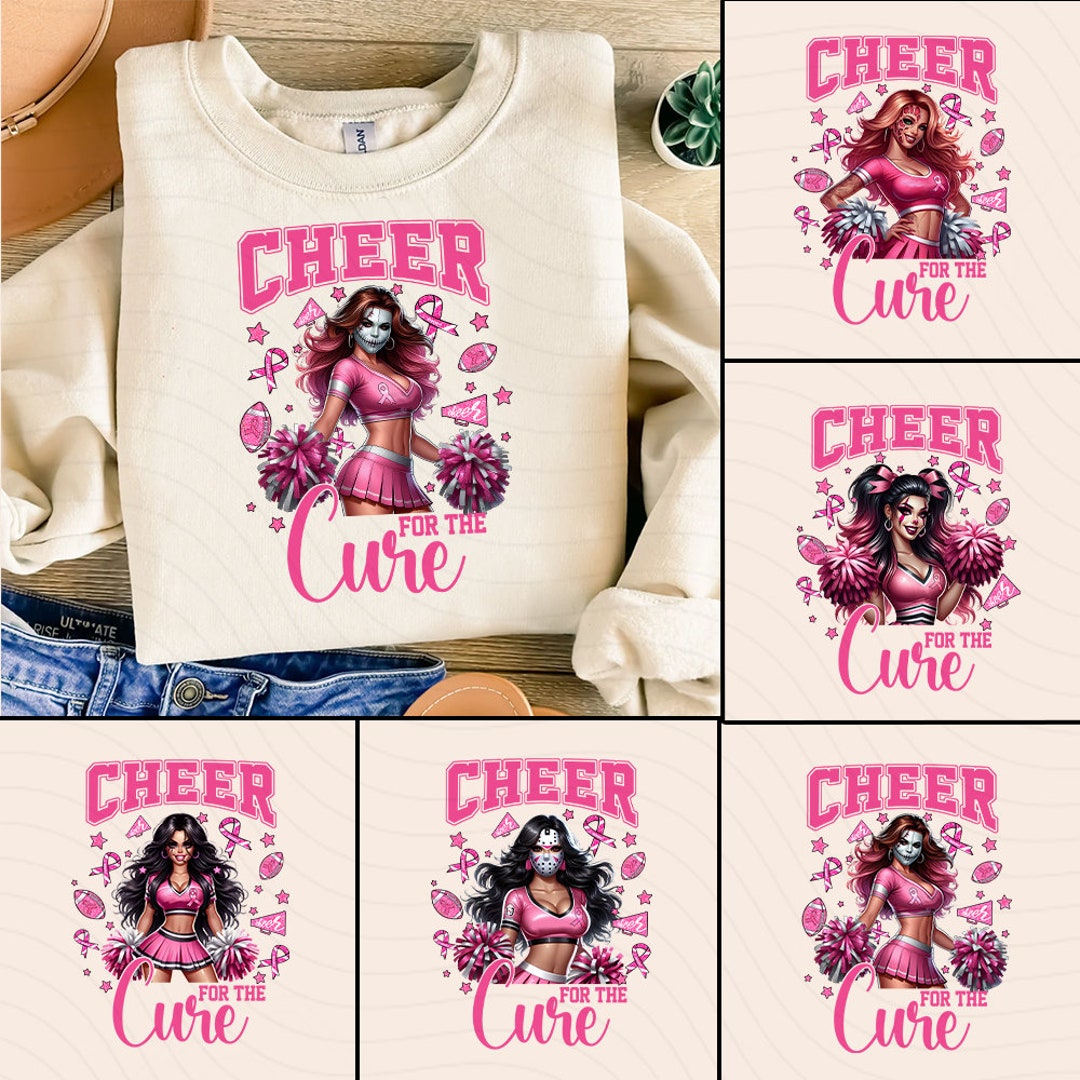 Cheer for the Cure Bundle Png, Halloween Slasher Design, Horror Movie ...
