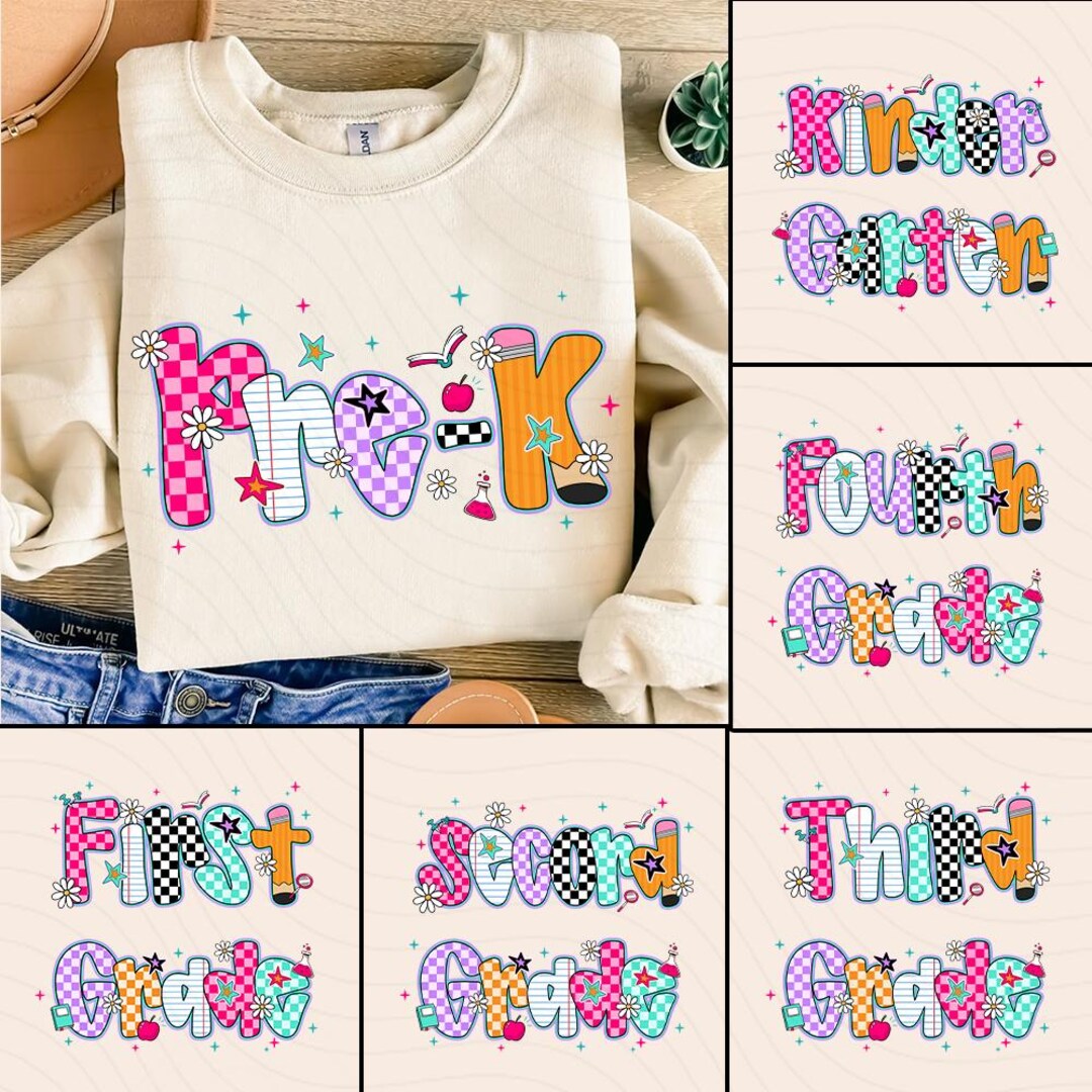 Custom Back to School Bundle, Kindergarten, First Day of School, School ...
