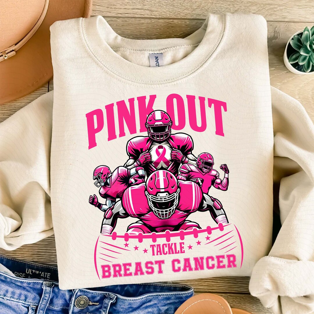 Breast Cancer Football Team Pink Out Png, Sport Breast Cancer Png, Pink ...