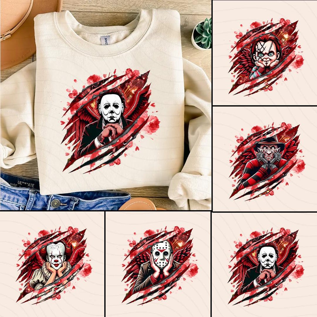 Bundle Horror Valentine Png, Horror Cupid Png, Valentine Horror Movie ...