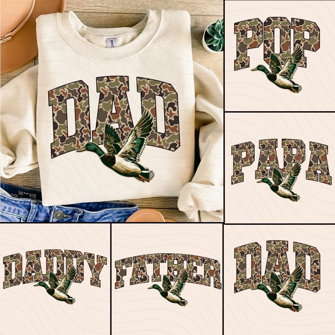 Preppy Camo Daddy Checkered PNG Bundle, Father's Day Png, Camo Flying ...