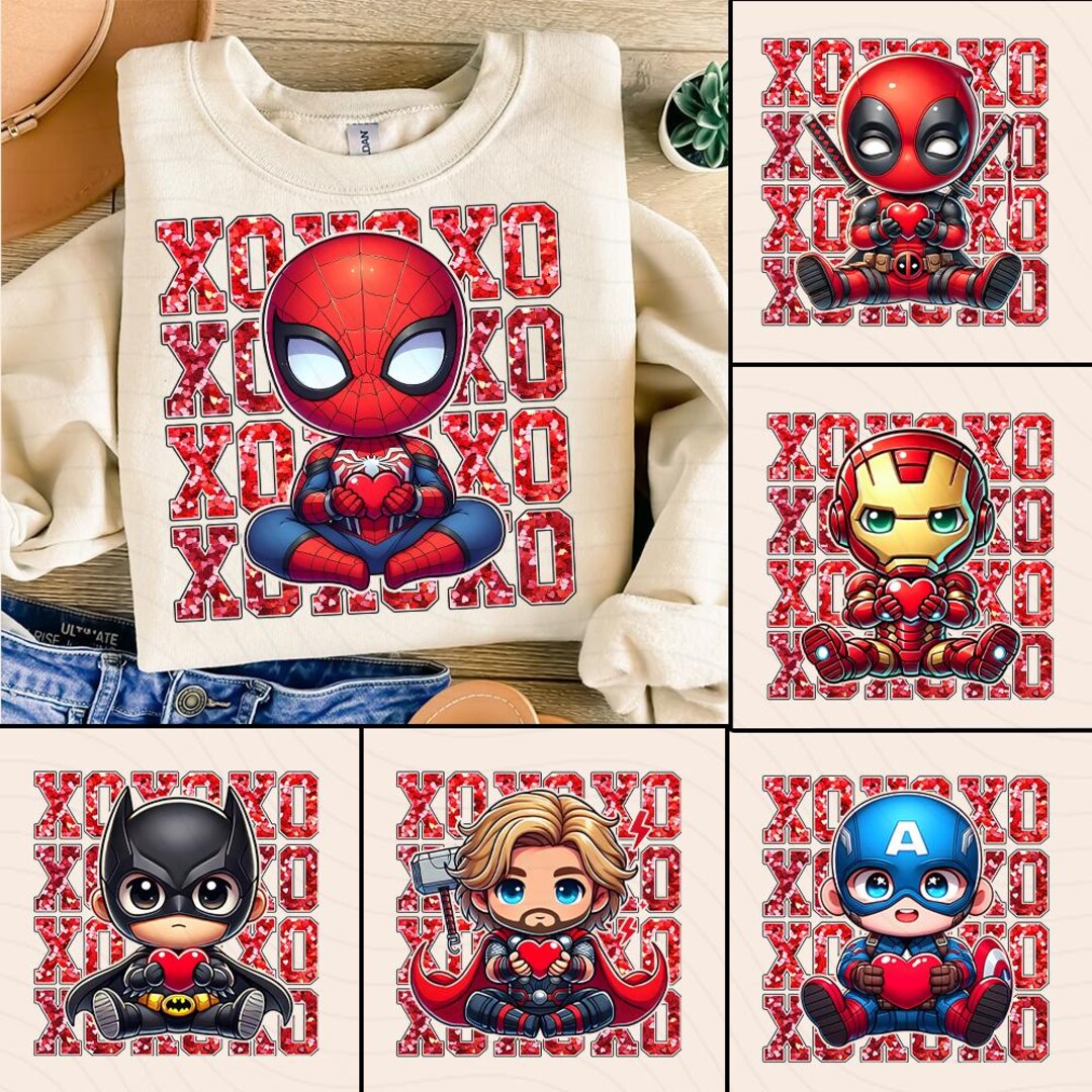 Bundle Superhero Valentine Png, Love Superhero Clipart, Romantic Hero ...