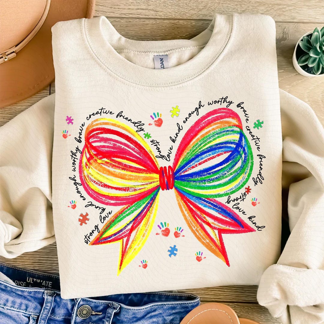 Autism Bow Png, Retro Autism Png, Autism Awareness Ribbon Png, Autism ...