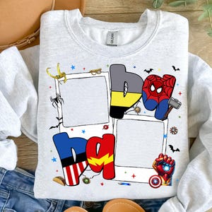 Canva Template Preppy Dada Photo With Kids PNG Bundle, Superhero Father ...