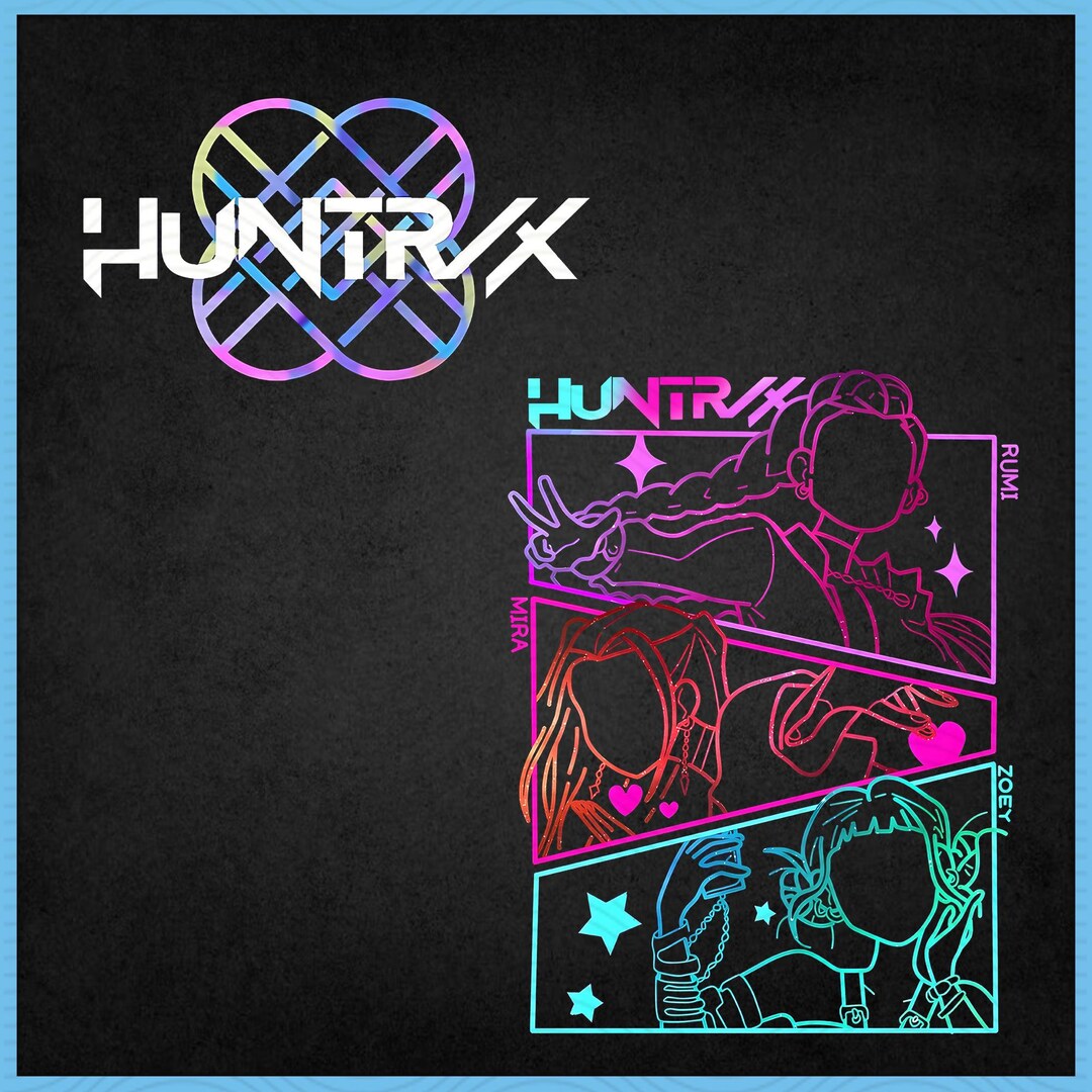Huntrix Girls Png, Kpop Demon Hunters Png, Vintage Huntrix Png, Huntrix ...